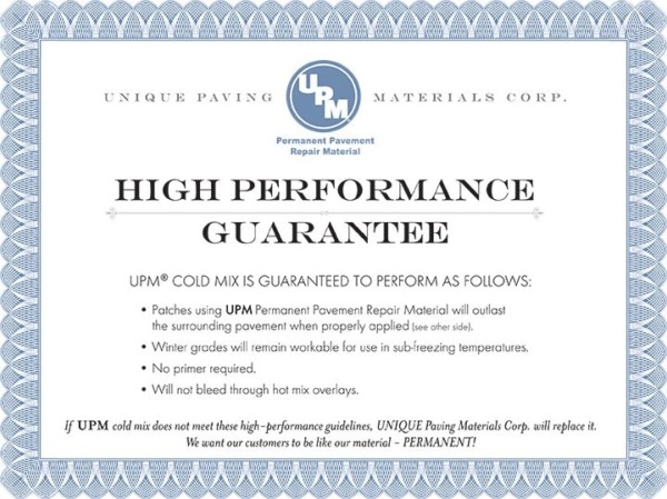 Cold Patch Asphalt | UPM Cold Mix Asphalt Repair | DISSCO